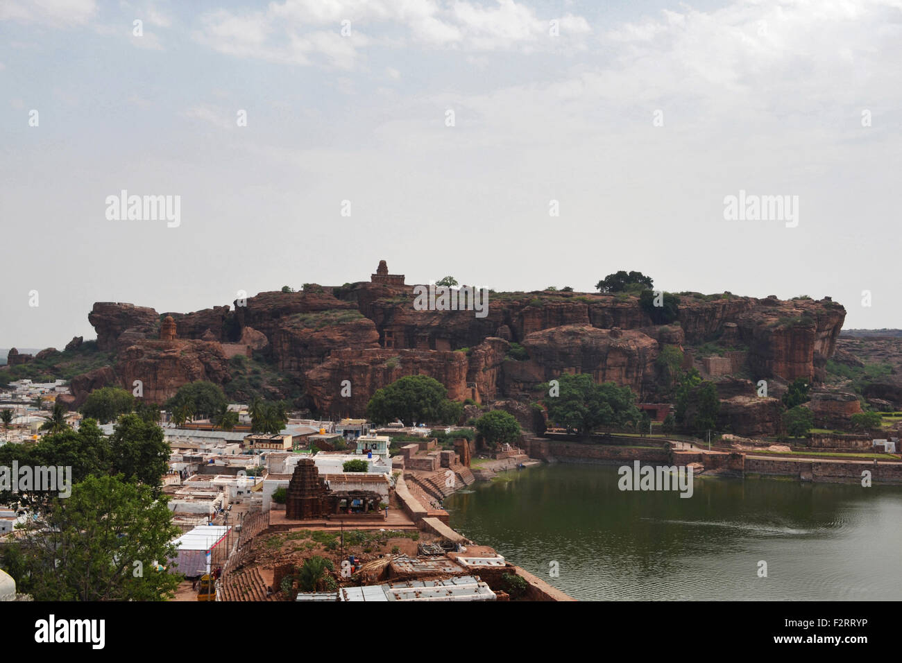 View of Upper Shivalaya Temple. Agastya Teertha Kalyani is also seen ...