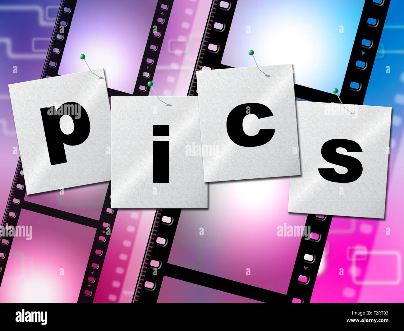 Pics Filmstrip Representing Pictures Photo And Negative Stock Photo - Alamy