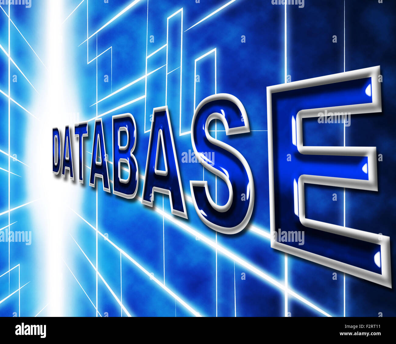 Databases Data Showing High Tech And Facts Stock Photo - Alamy