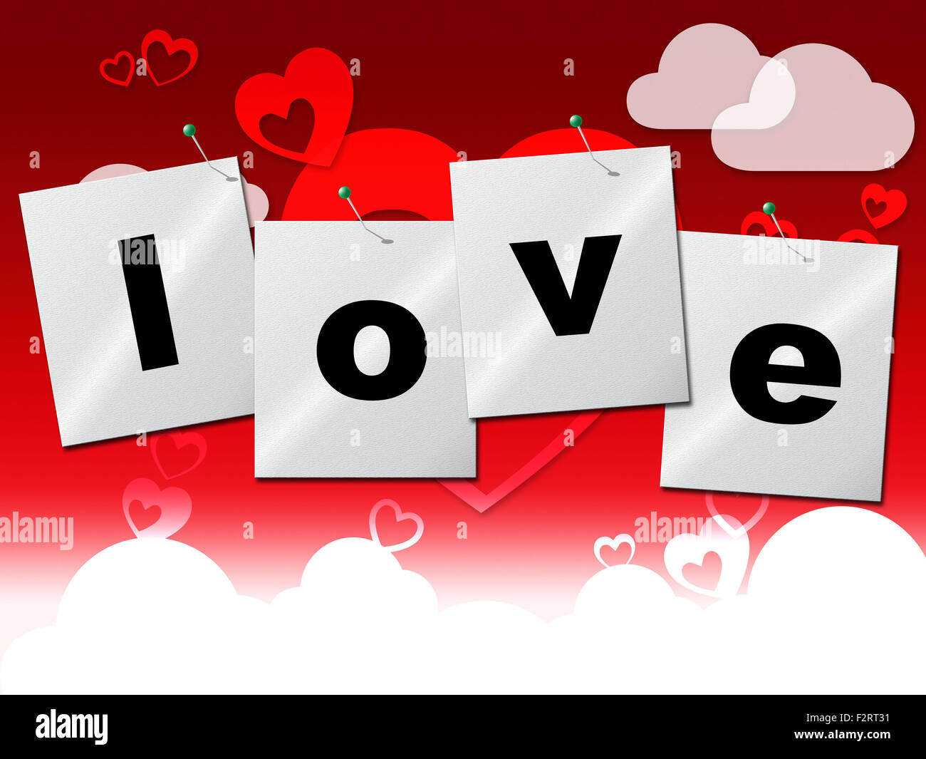Love Heart Showing Valentine Day And Compassion Stock Photo - Alamy