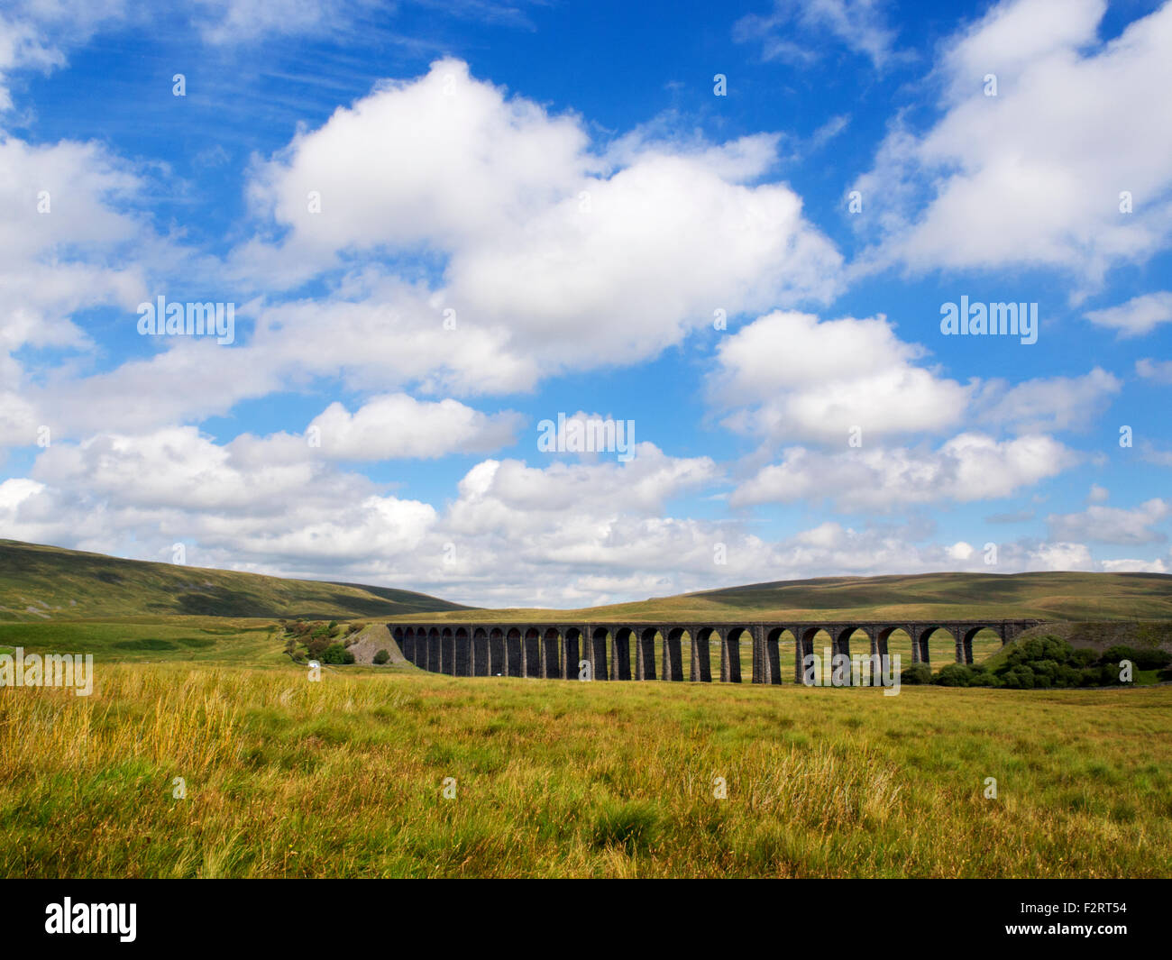 The Ribblehead Viaduct from Gauber Little Pasture Ribblehead Yorkshire ...