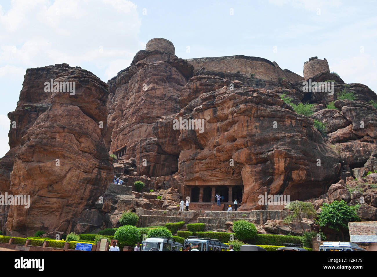 A view of Badami cave temples. Badami, Karnataka, India Stock Photo - Alamy