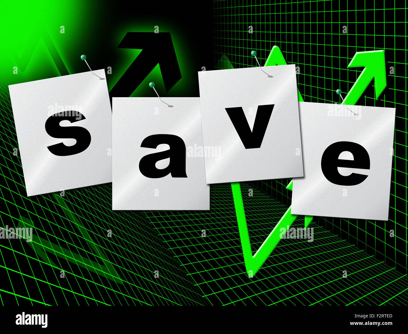 Save Savings Representing Cash Capital And Money Stock Photo - Alamy