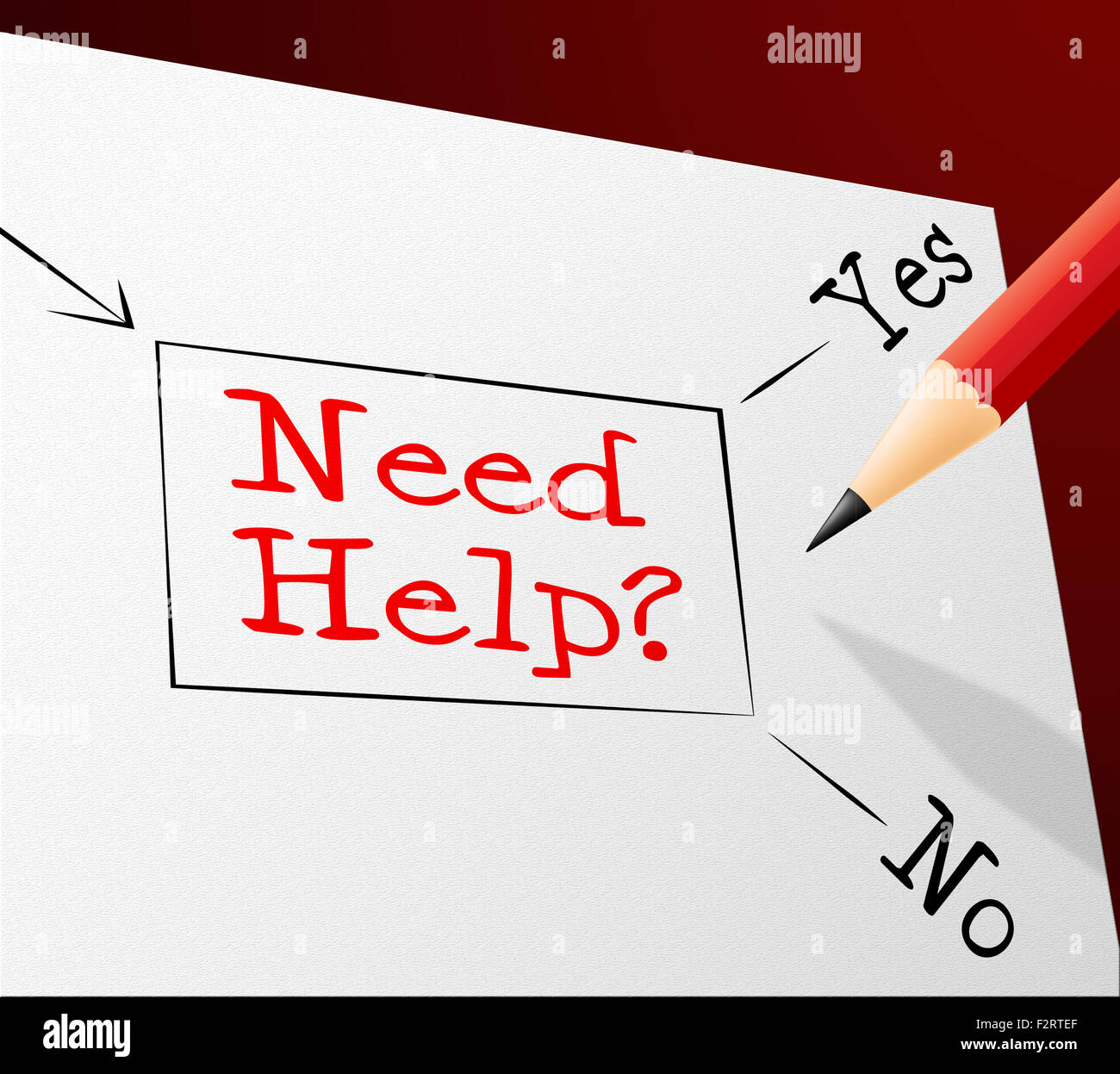 Need Help Representing Helps Info And Choosing Stock Photo - Alamy