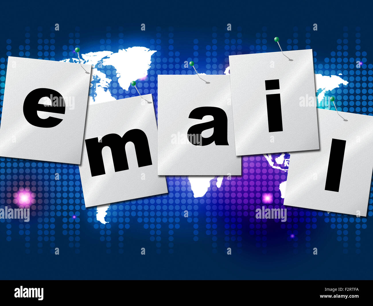 Emails Email Showing Send Message And Communication Stock Photo - Alamy