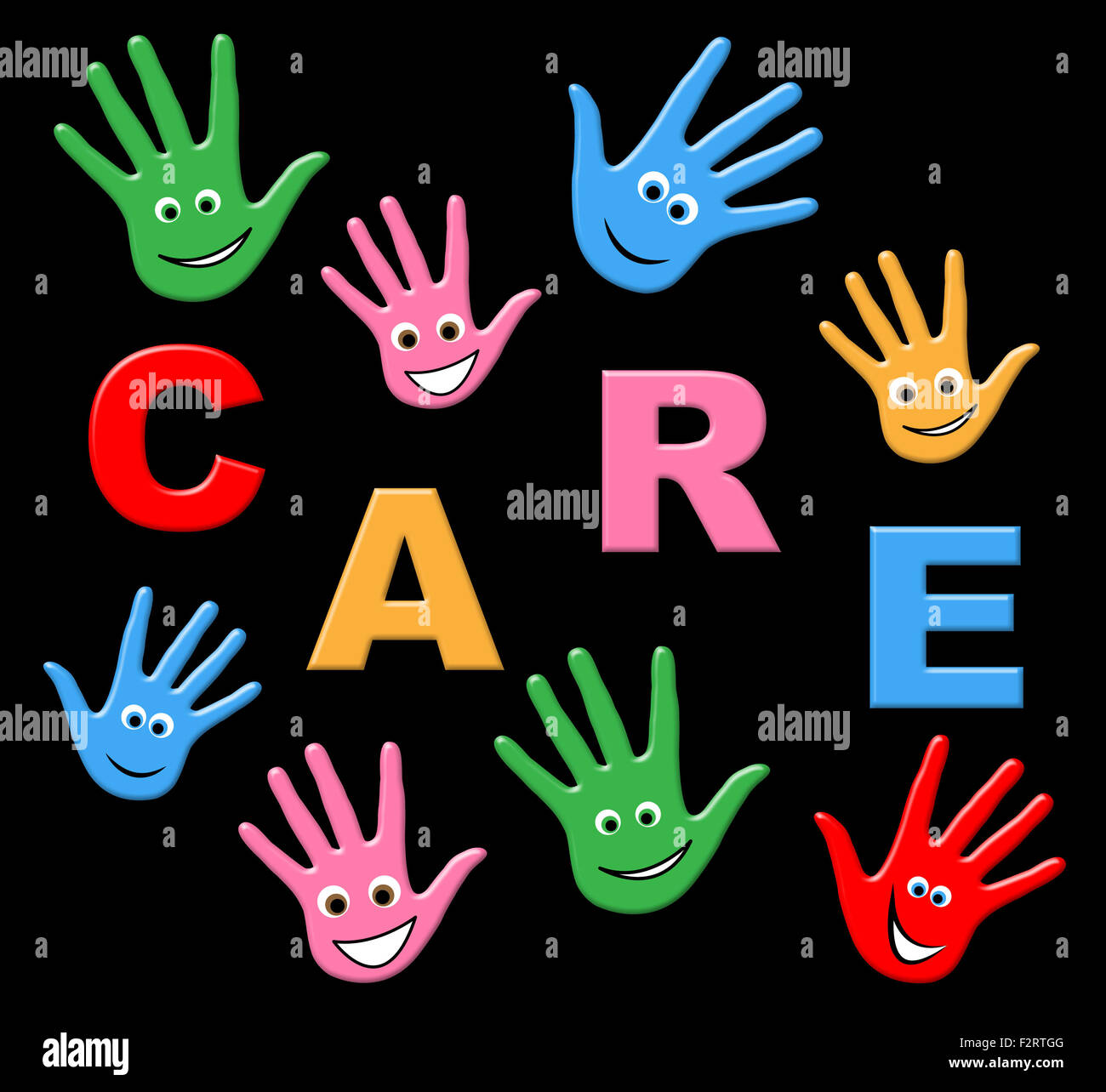 Kids Care Representing Looking After And Toddlers Stock Photo - Alamy