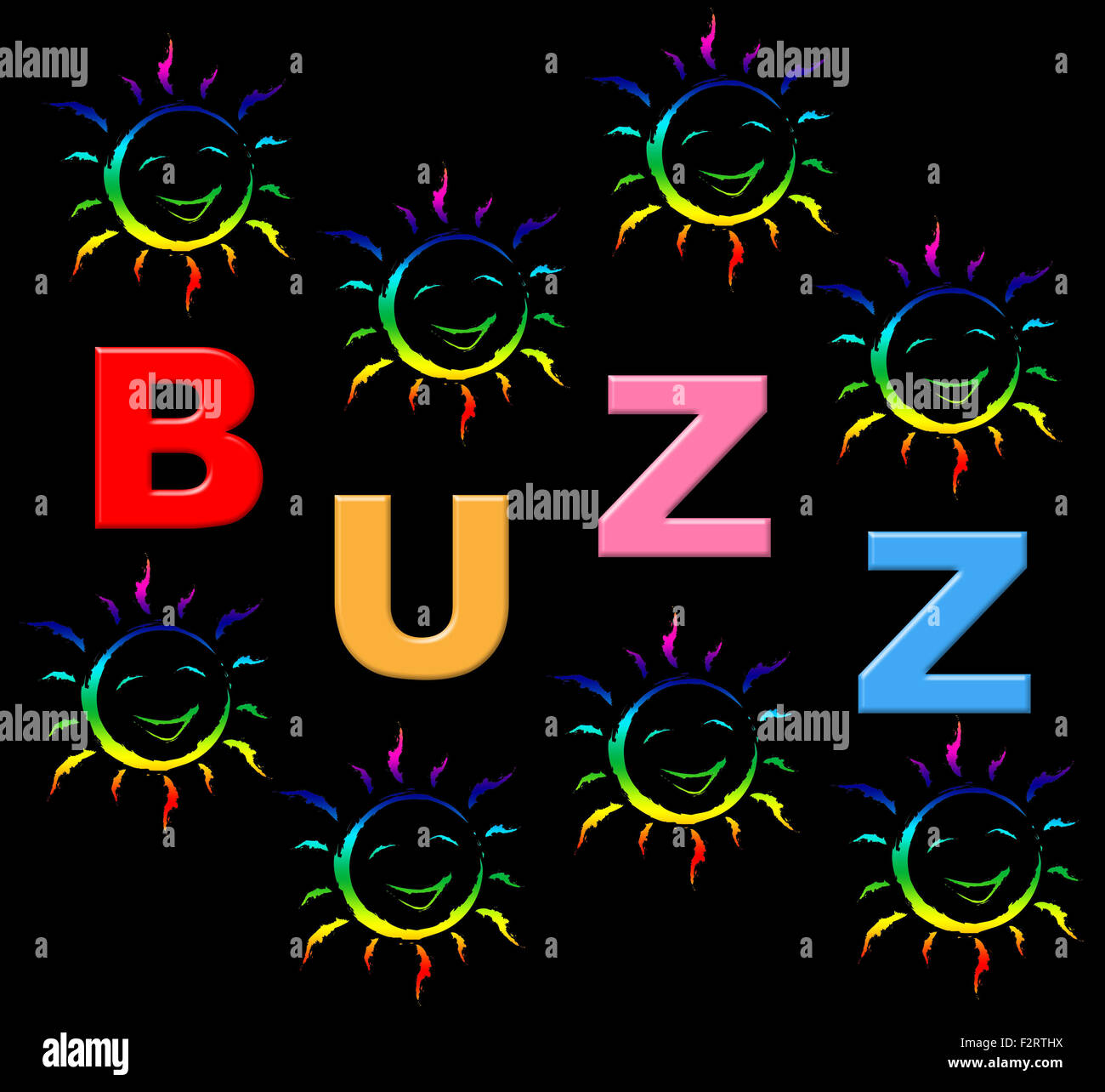 Kids Buzz Representing Public Relations And Children Stock Photo - Alamy