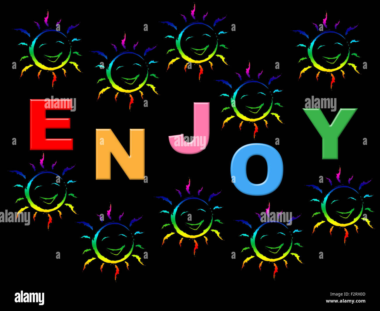 Enjoy Kids Meaning Youngster Youth And Child Stock Photo - Alamy