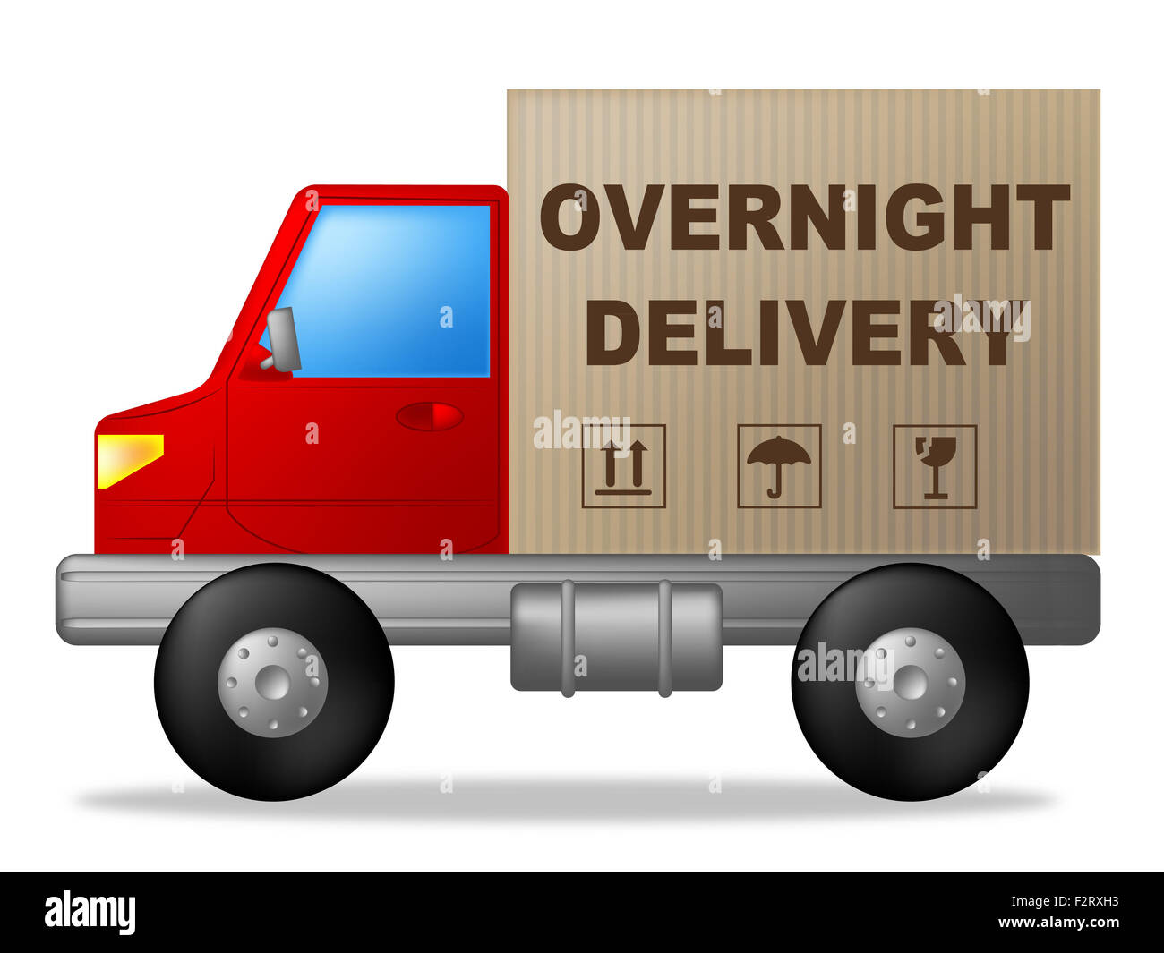 Overnight Delivery Representing Next Day And Hrs Stock Photo - Alamy