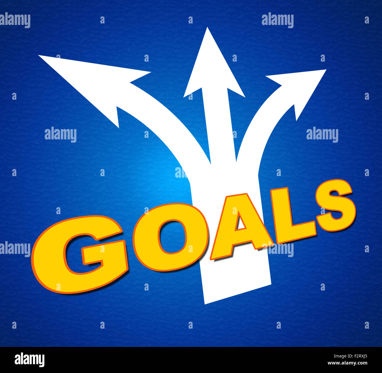 Goals Arrows Meaning Strategy Target And Objective Stock Photo - Alamy