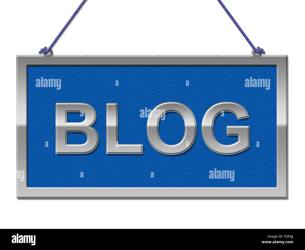 Blog Sign Indicating Online Blogger And Message Stock Photo - Alamy