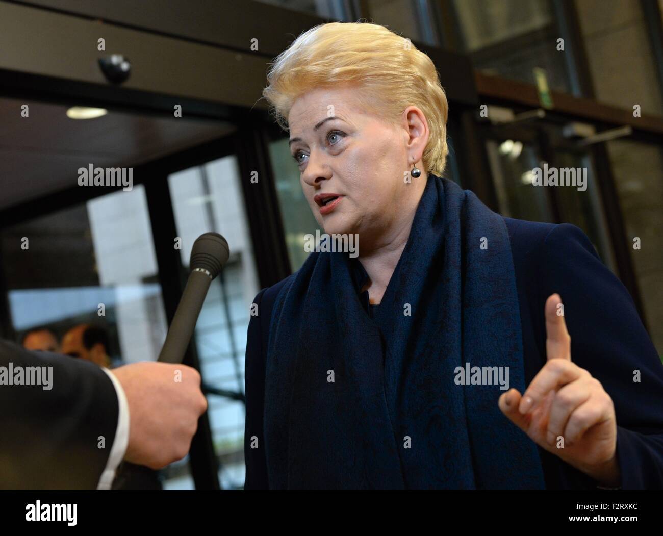 Brussels, Belgium. 23rd Sep, 2015. President of Lithuania Dalia ...