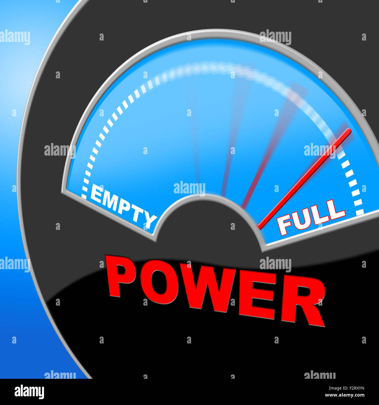 Full Power Representing Dial Display And Electricity Stock Photo - Alamy
