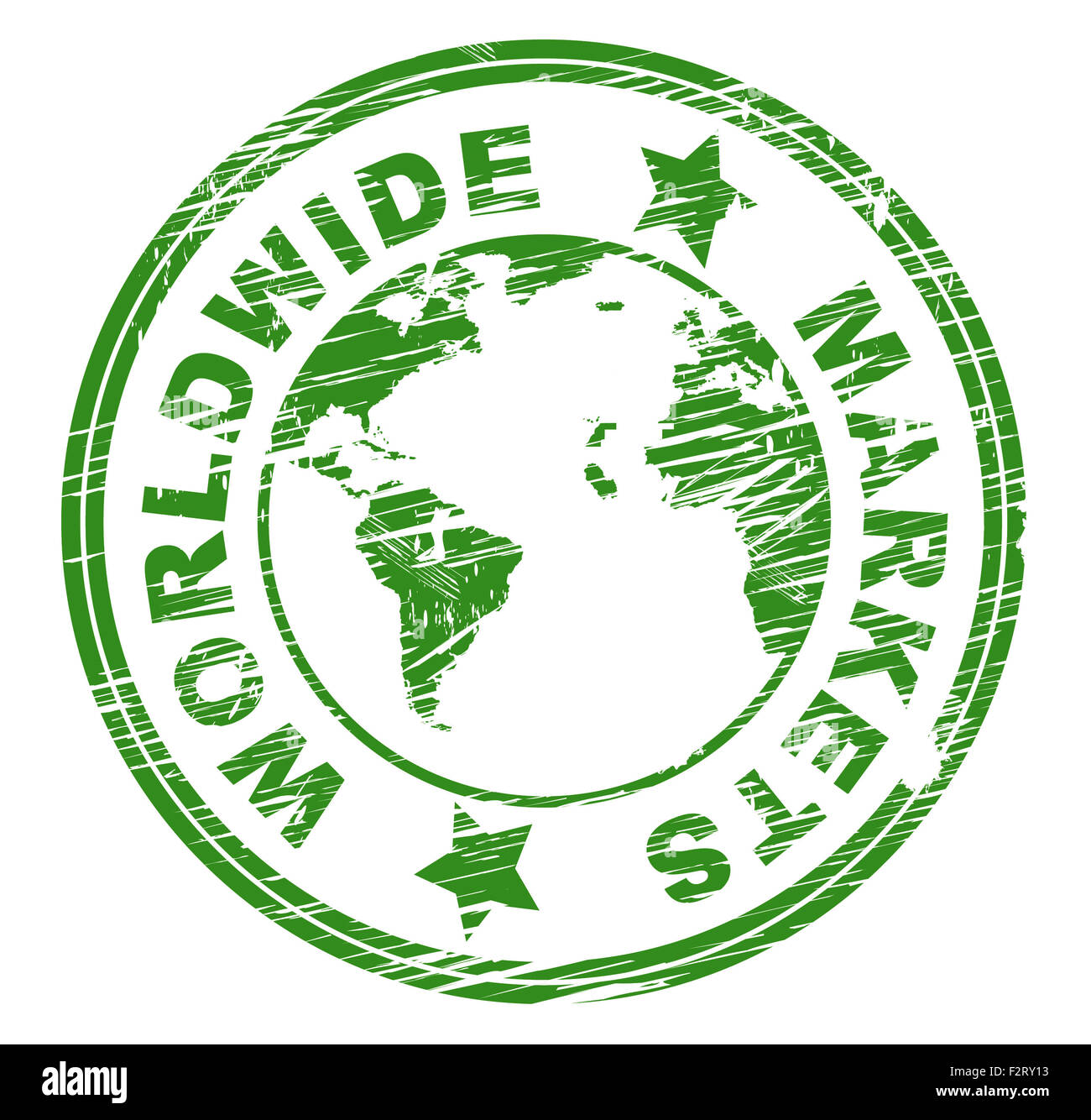 Worldwide Markets Showing Trading Global And Trade Stock Photo - Alamy