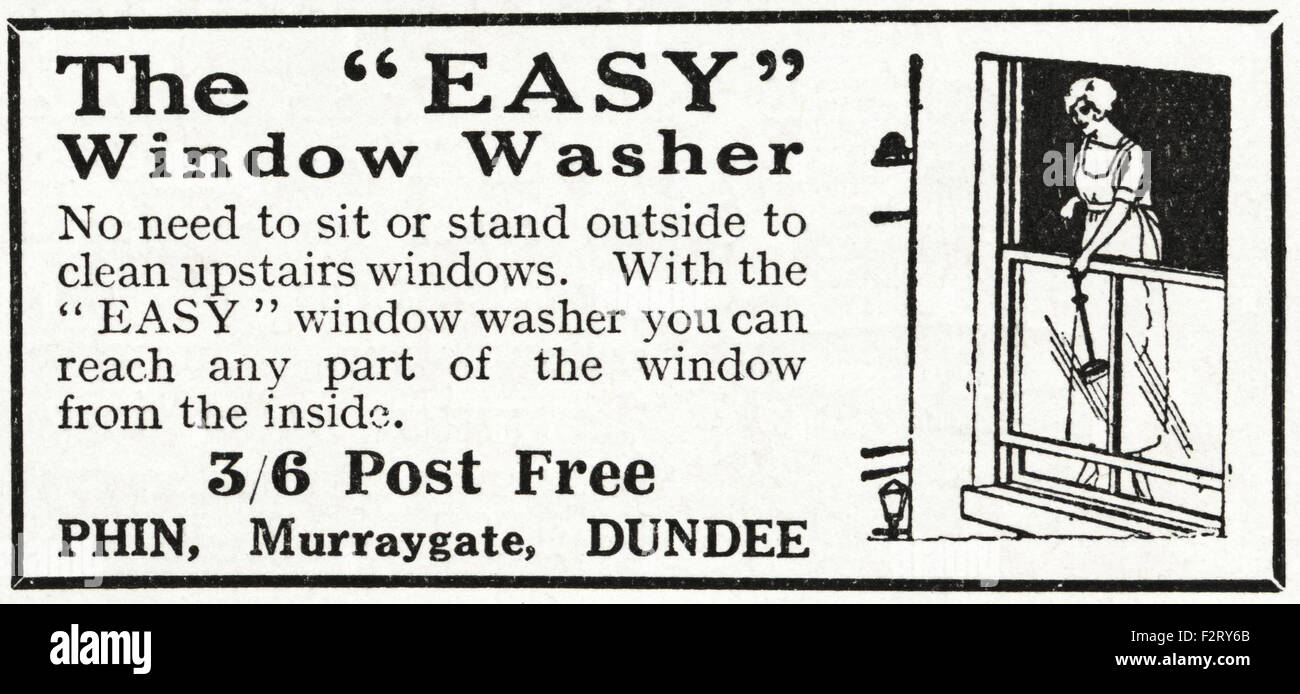 1920s advertisement. Advert dated 1923 advertising The Easy window ...