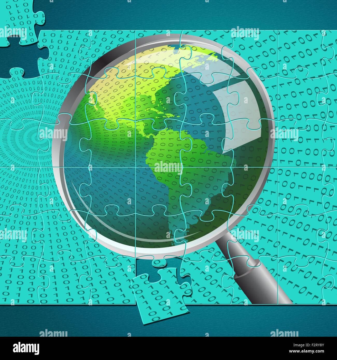 Magnifying Glass Representing Check Up And Examining Stock Photo - Alamy