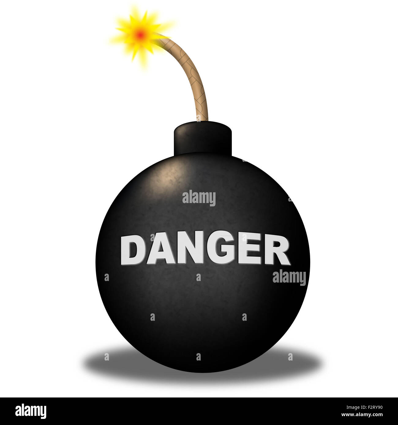Danger Alert Showing Inferno Explosive And Explosion Stock Photo - Alamy