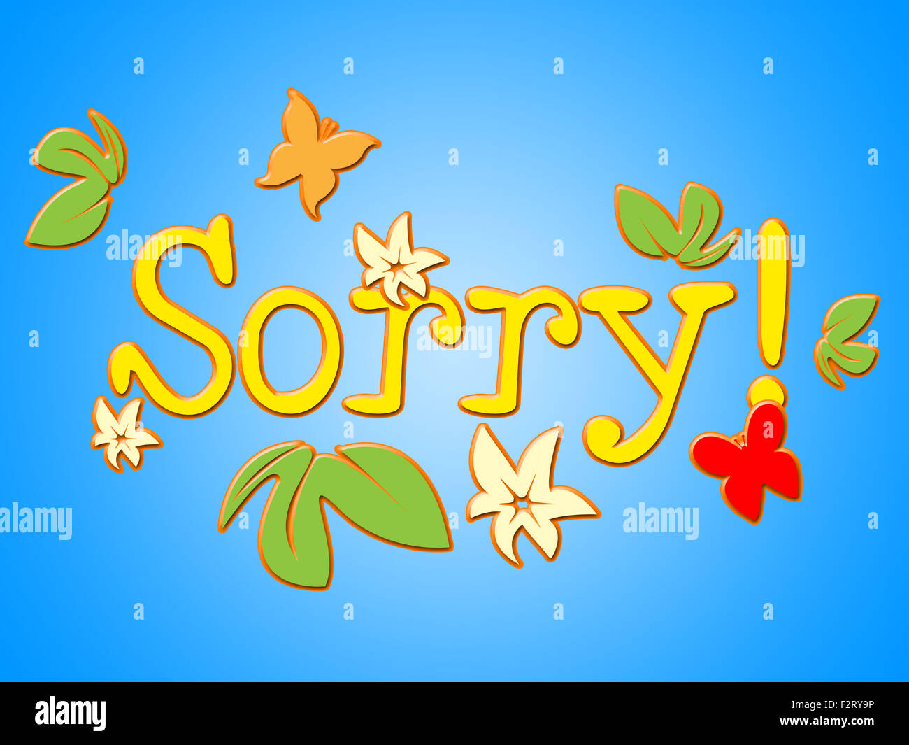 Sorry Message Indicating Regret Send And Forgiveness Stock Photo - Alamy