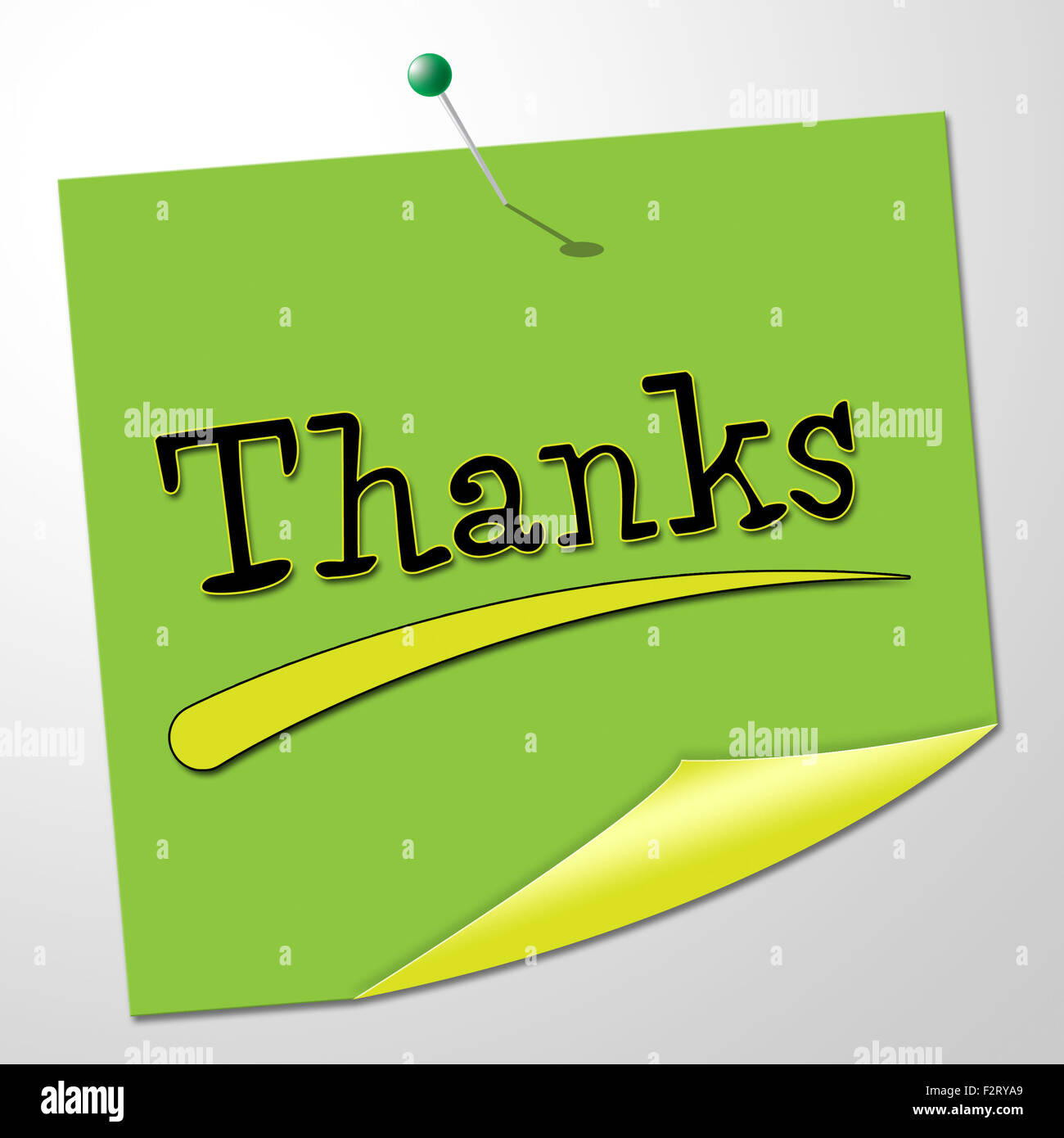 Thanks Message Indicating Correspondence Note And You Stock Photo - Alamy