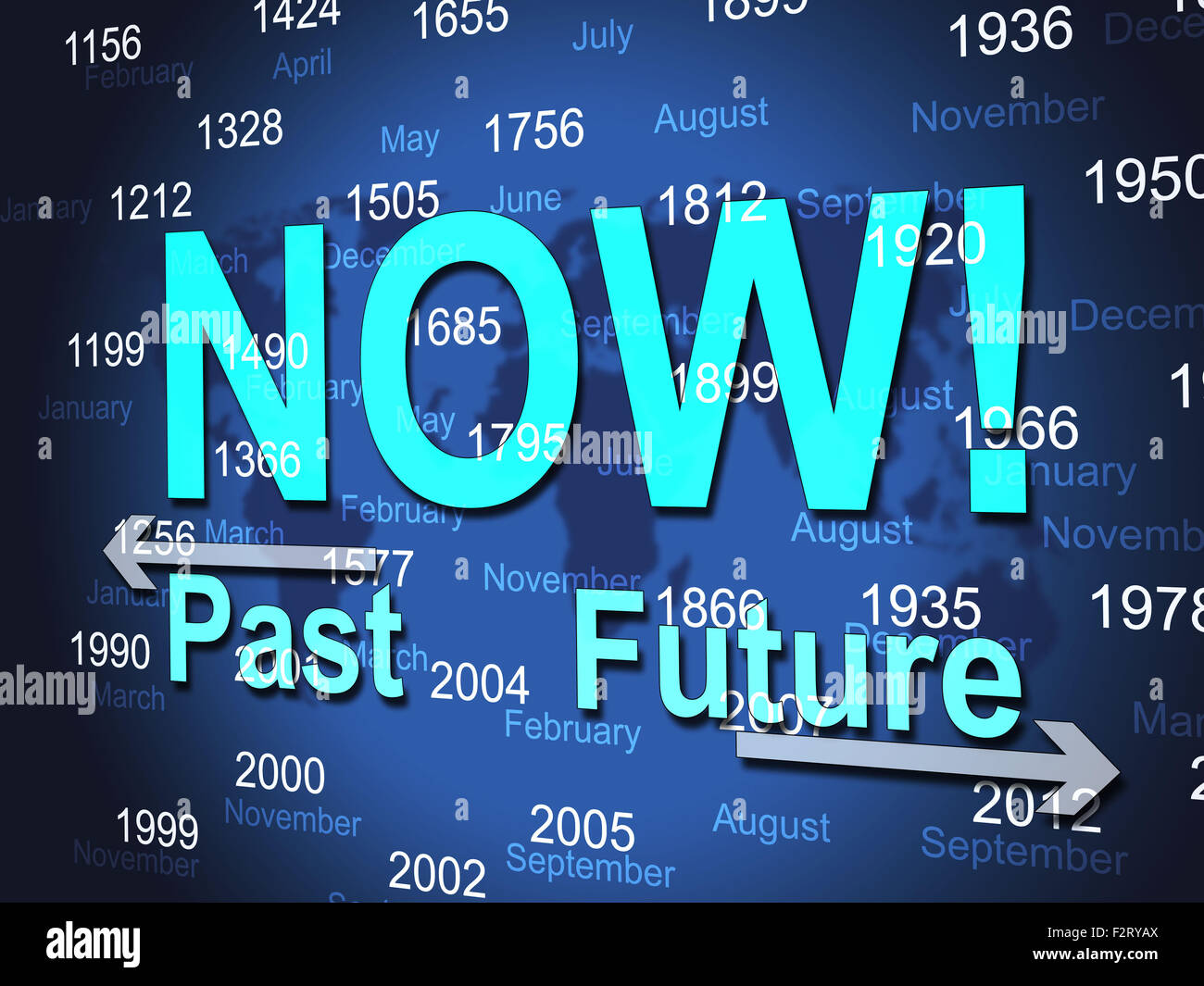 Now Time Indicating At The Moment And Now Stock Photo - Alamy