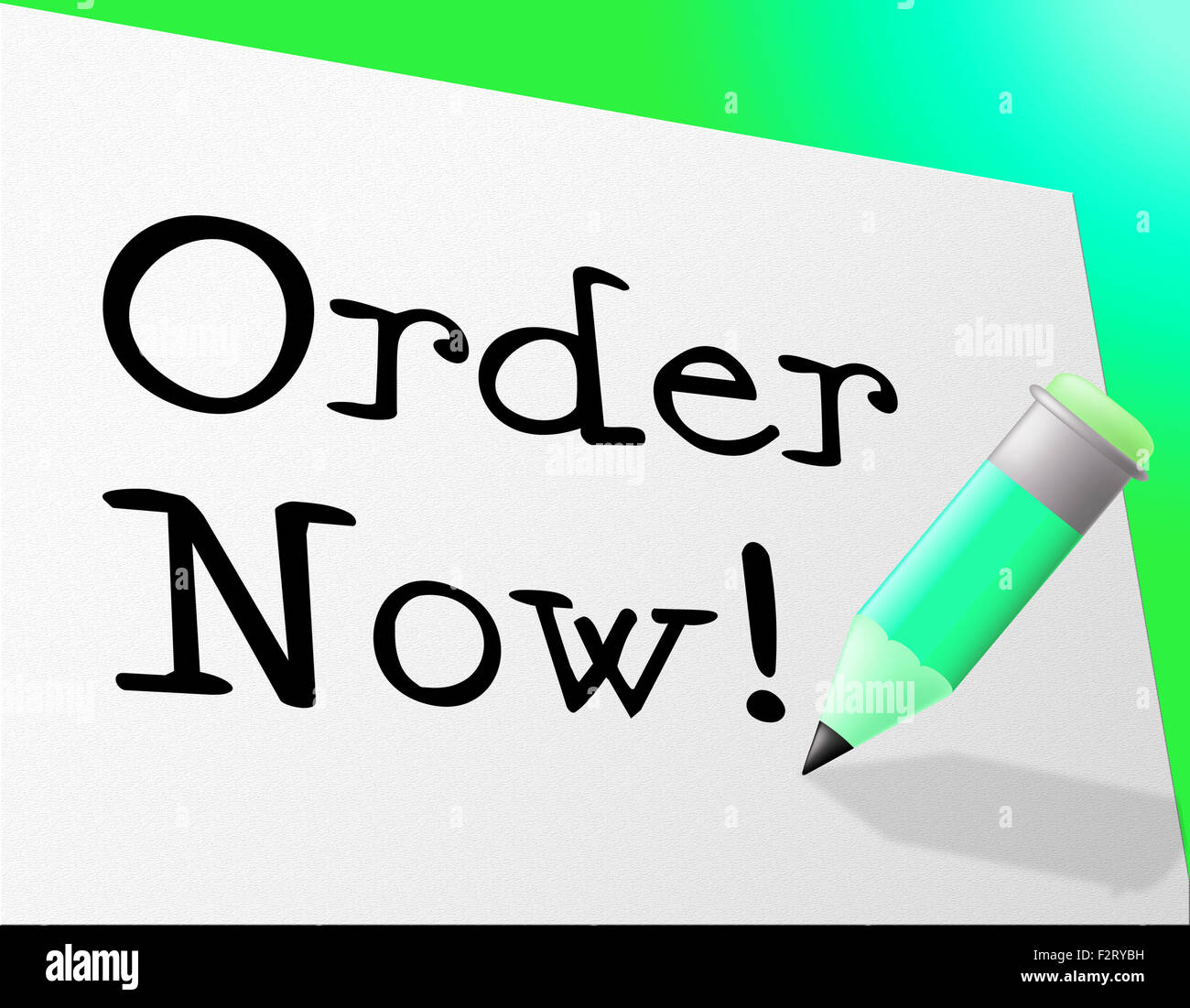 Order Now Representing At This Time And Now Stock Photo - Alamy