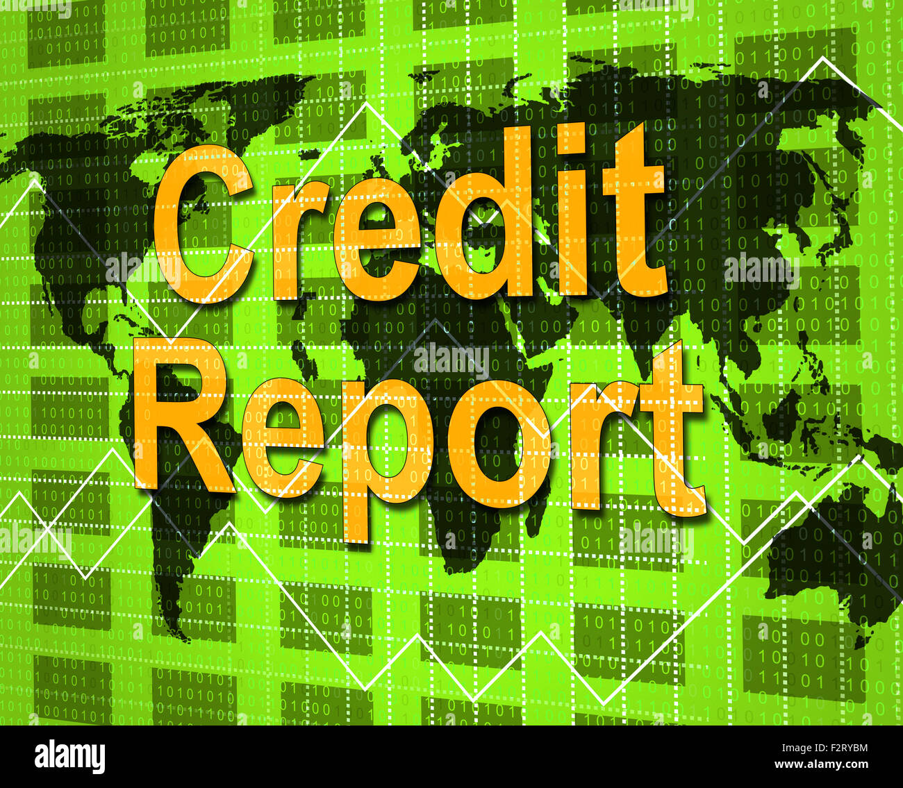 Credit Report Representing Debit Card And Analysis Stock Photo - Alamy