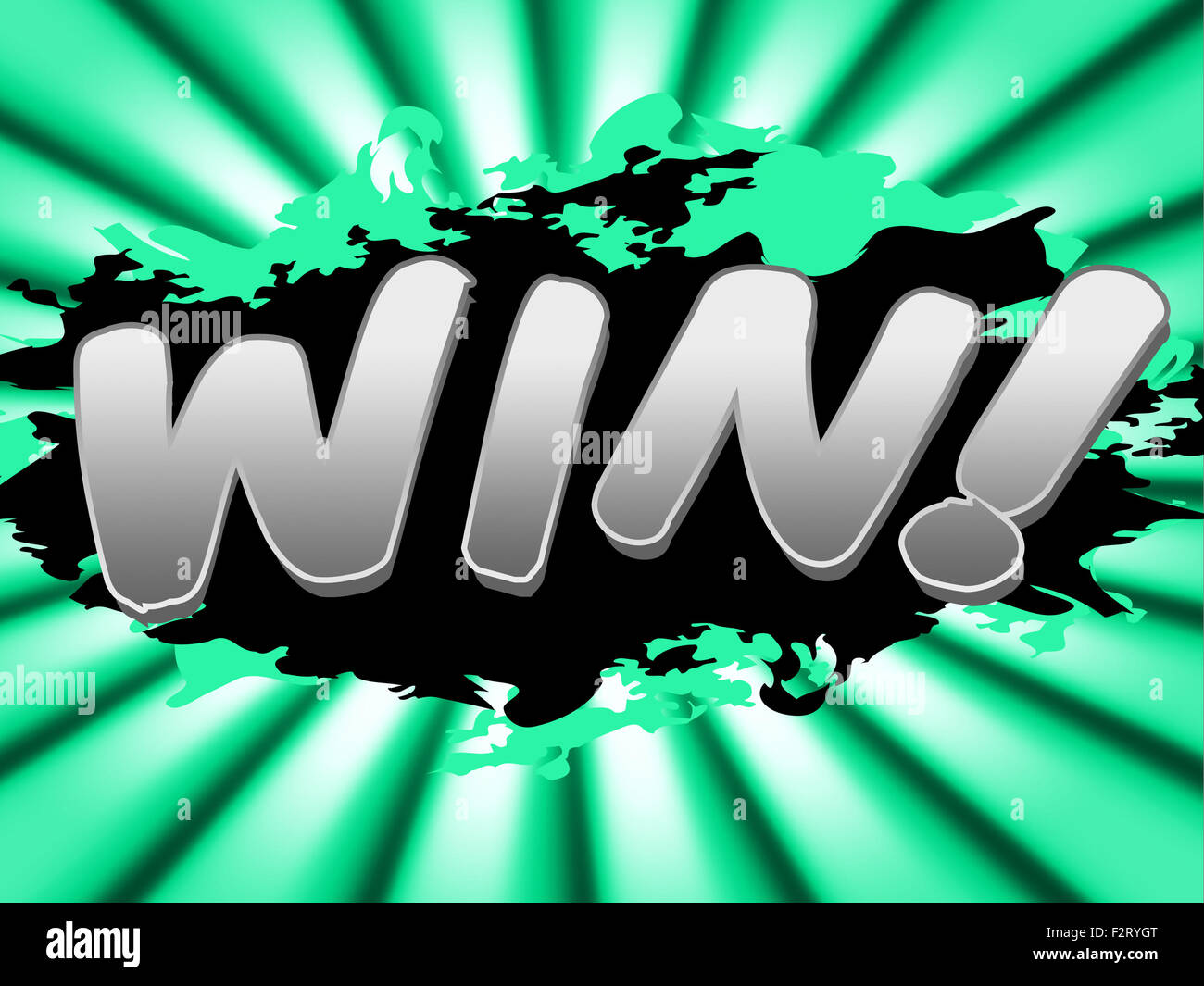 Win Sign Showing Successful Victors And Prevail Stock Photo - Alamy