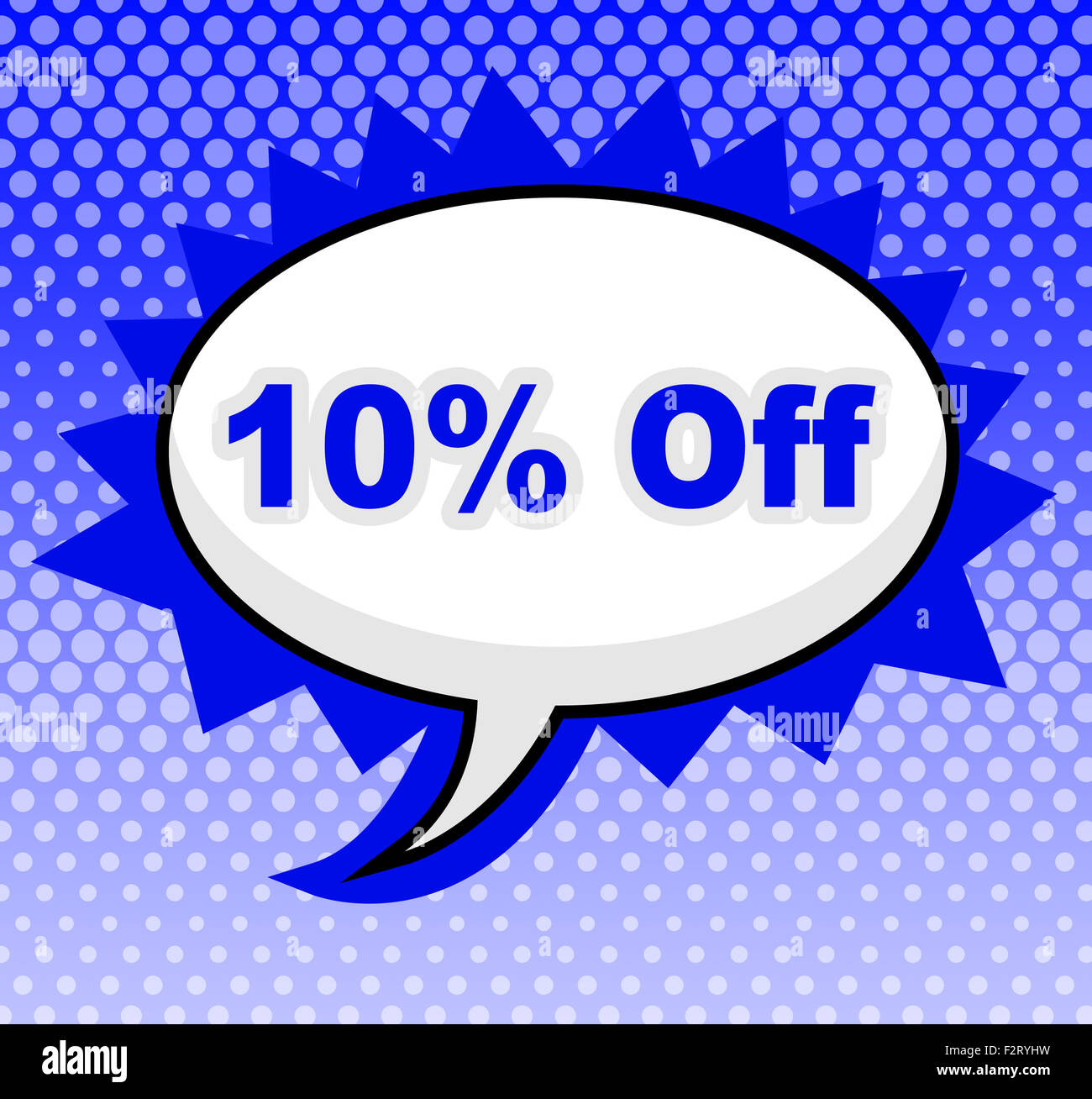 Ten Percent Off Showing Advertisement Sale And Promotion Stock Photo ...