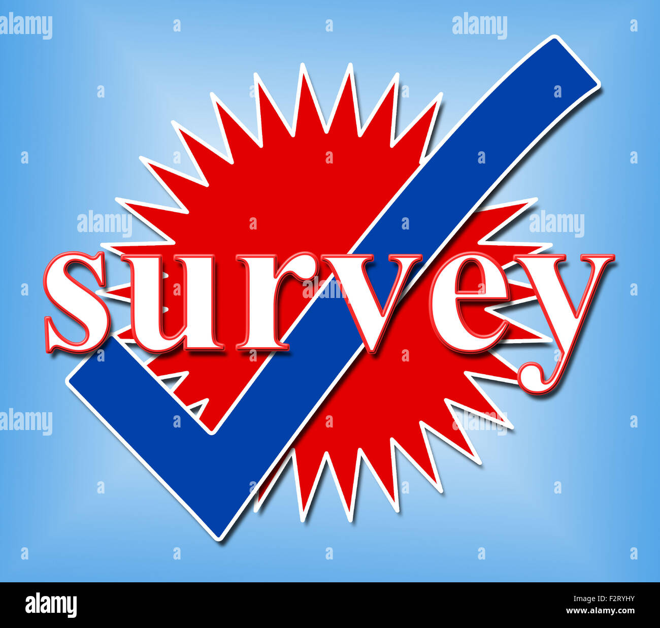 Survey Tick Representing Feedback Passed And Yes Stock Photo - Alamy