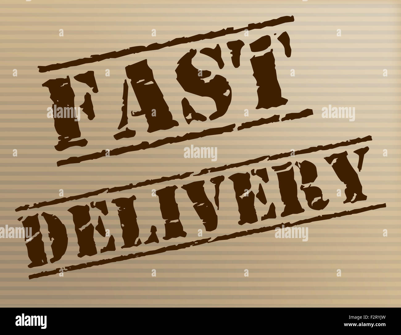 Fast Delivery Indicating High Speed And Package Stock Photo - Alamy