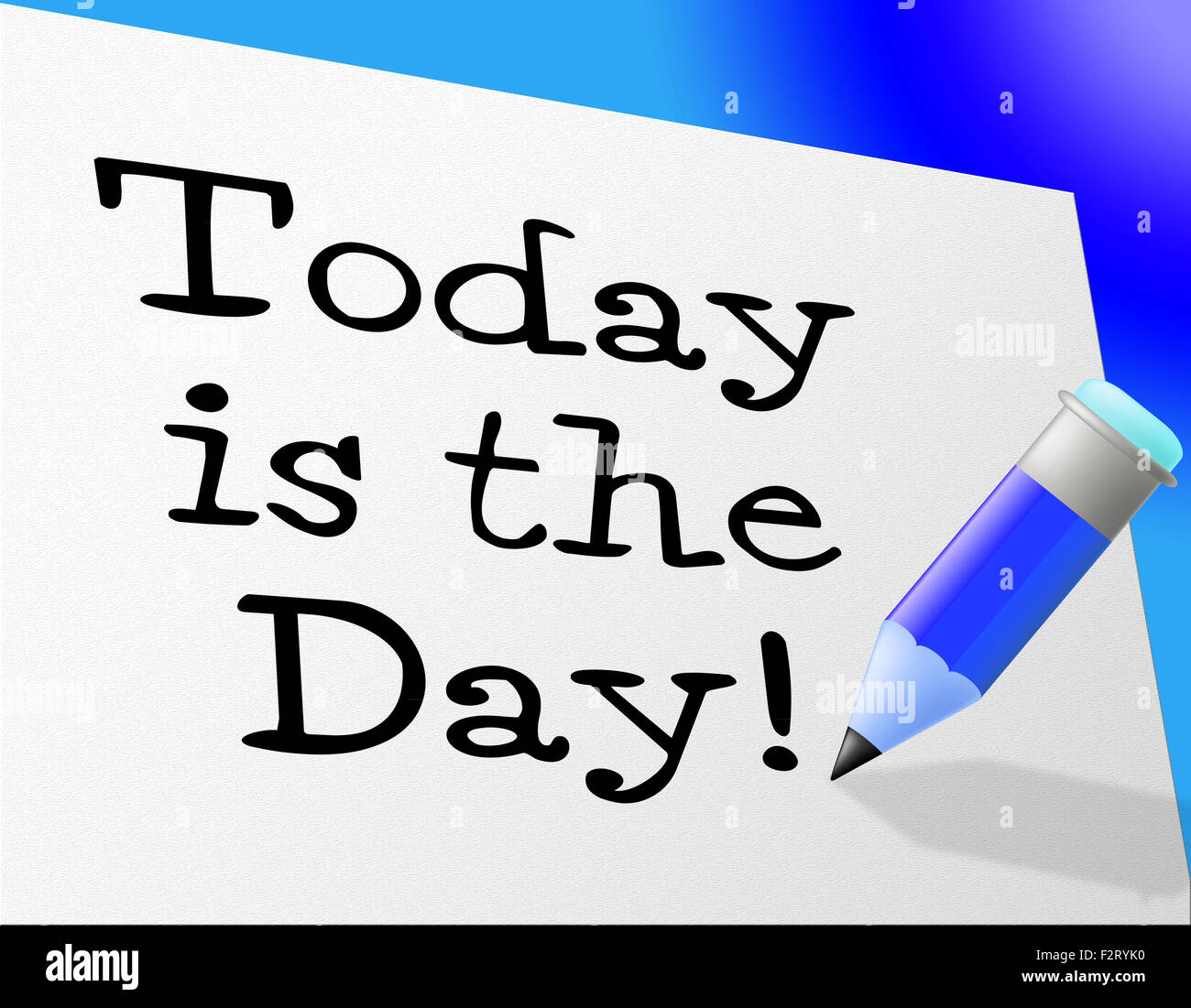 Today Message Representing At This Time And Now Stock Photo - Alamy