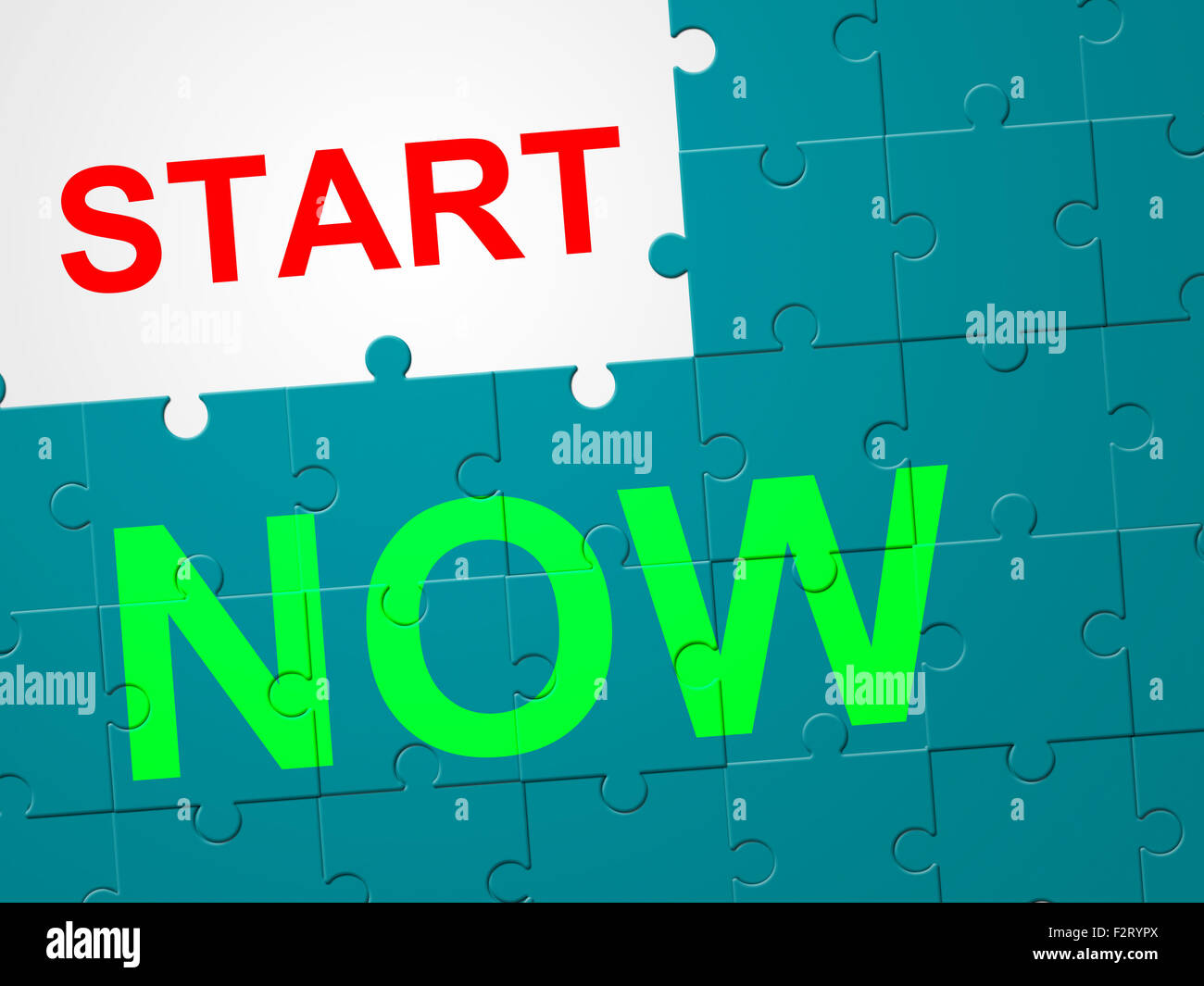 Start Now Meaning At This Time And Now Stock Photo - Alamy