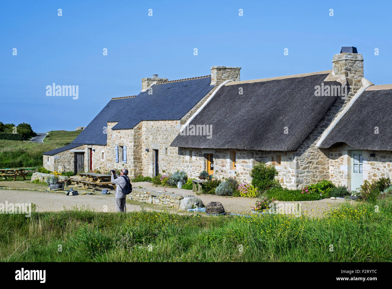 Restored fishing village of Meneham / Menez Hom along the Kerlouan ...