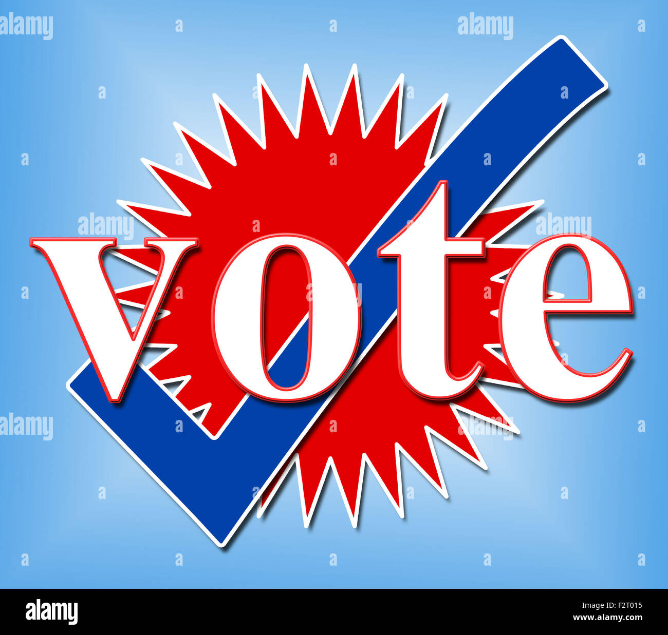 Vote Tick Meaning All Right And Elect Stock Photo - Alamy