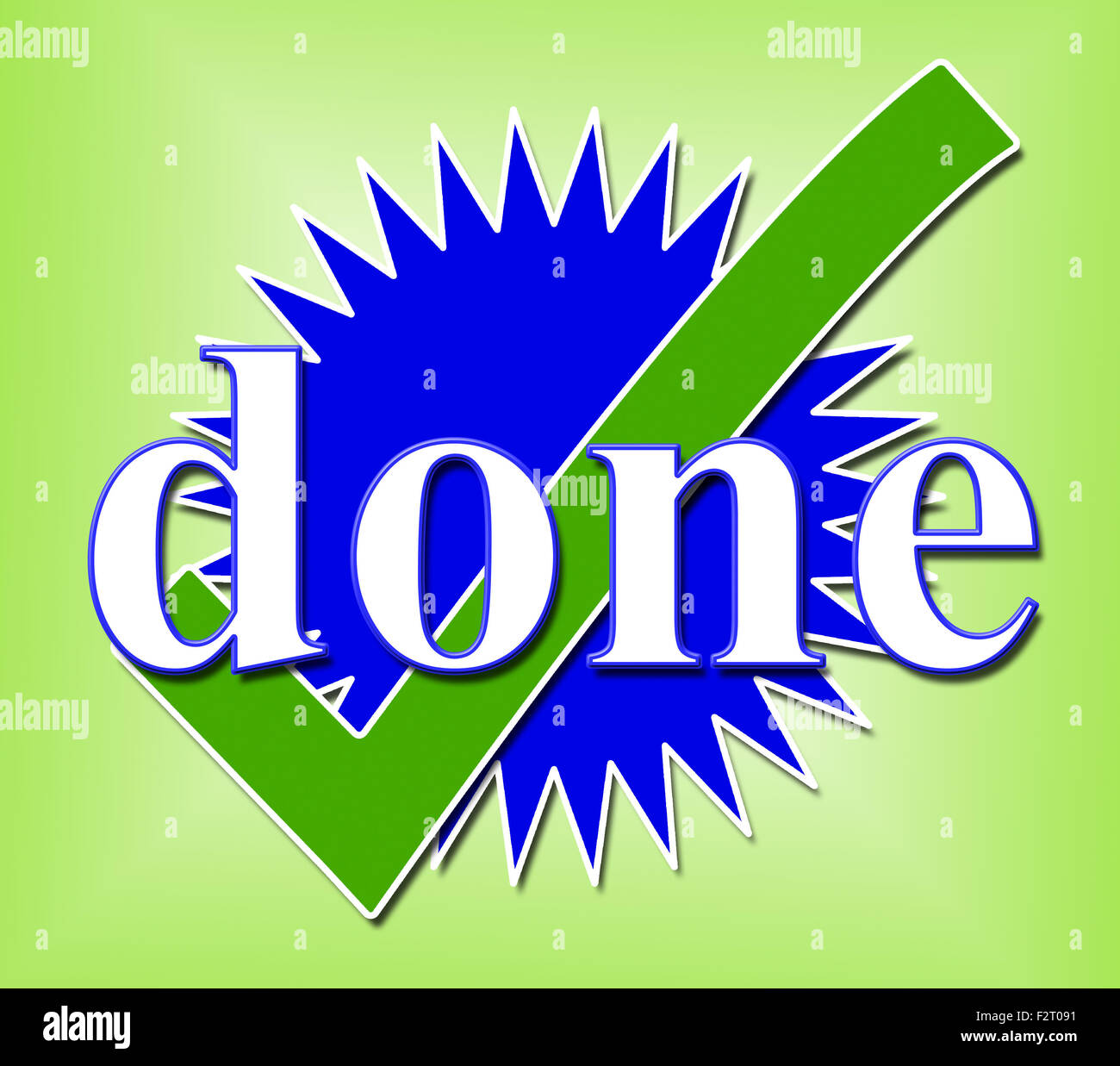 Done Tick Indicating All Right And Alright Stock Photo - Alamy