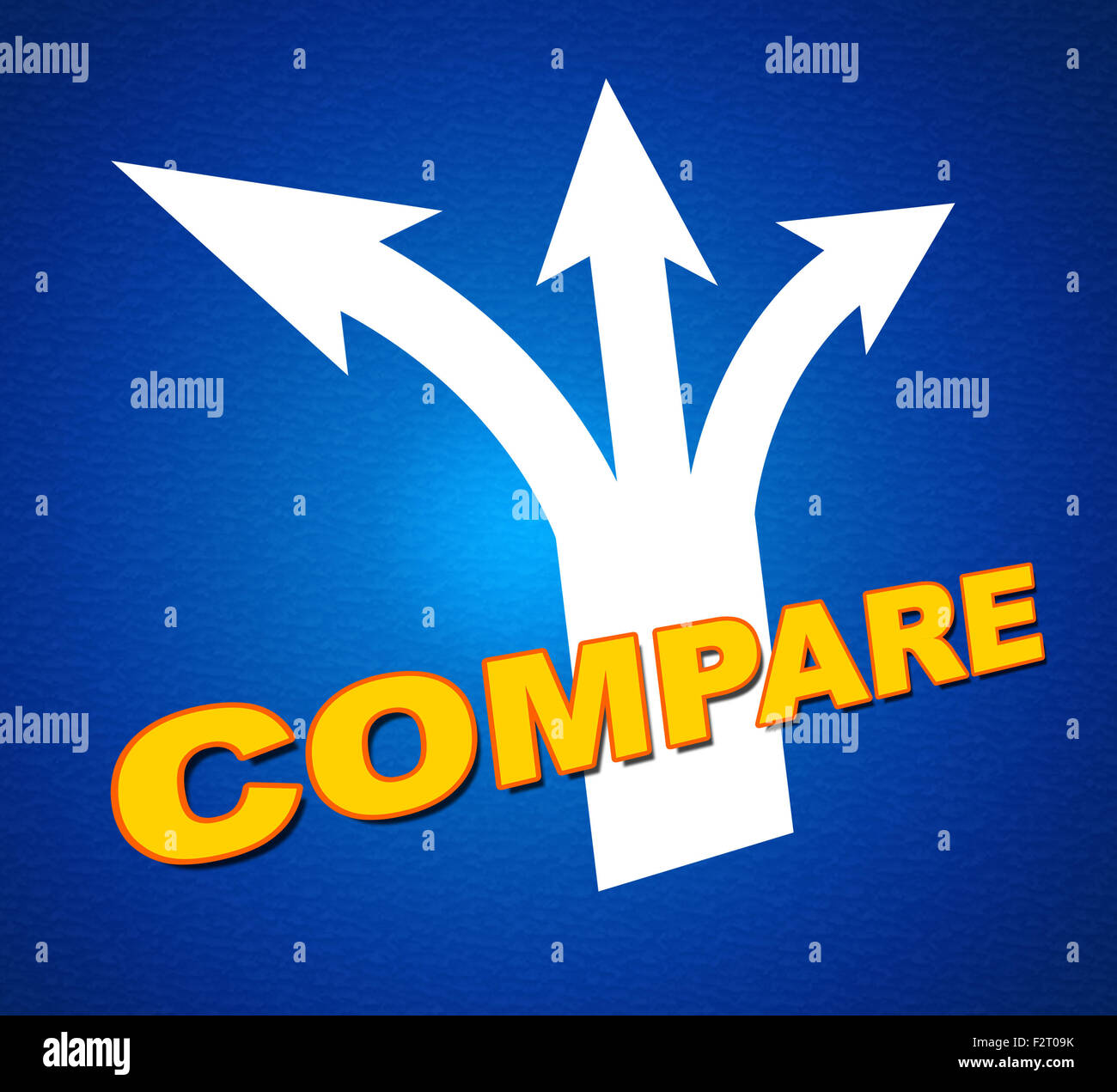 Compare Arrows Indicating Side By Side And Liken To Stock Photo - Alamy