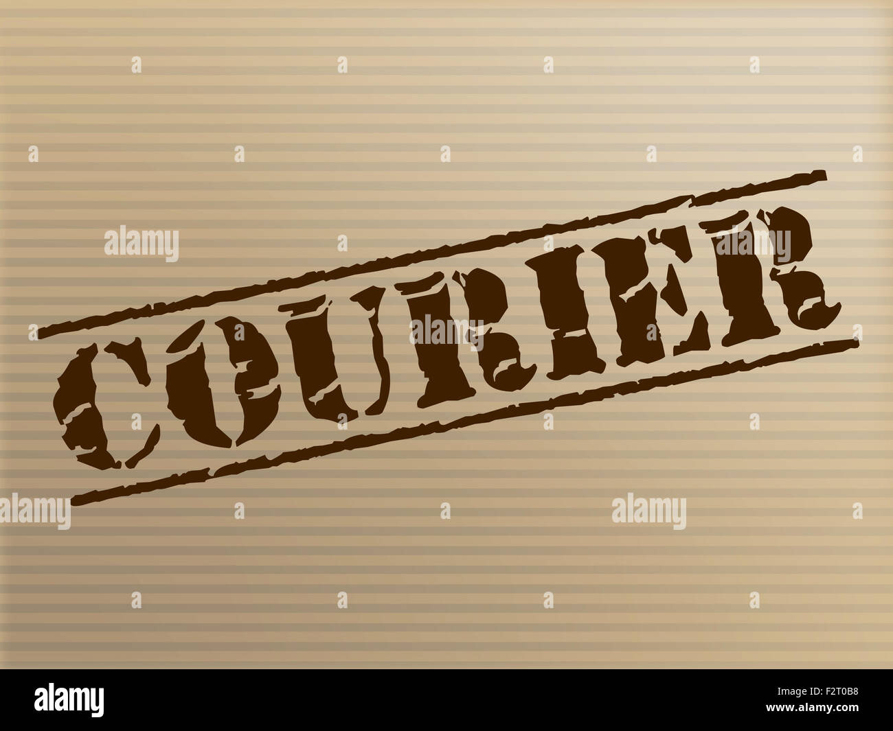Courier Stamp Showing Delivery Parcel And Print Stock Photo - Alamy