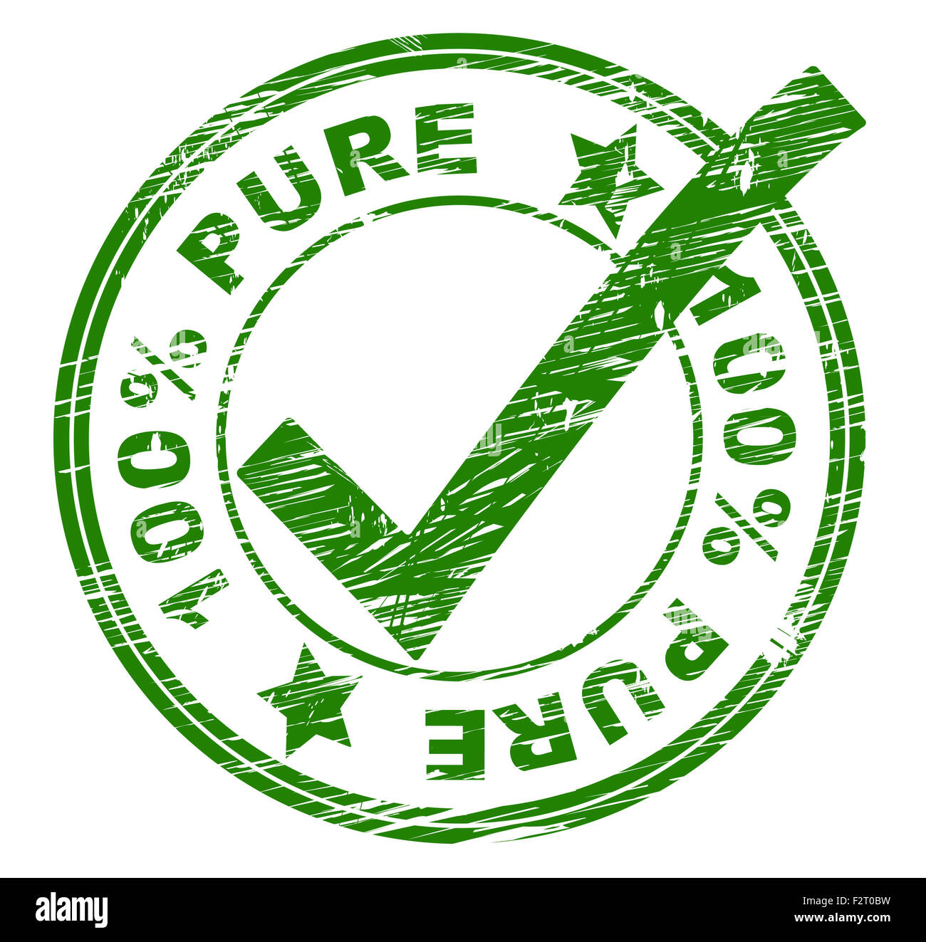 Hundred Percent Pure Indicating All Right And Approved Stock Photo - Alamy