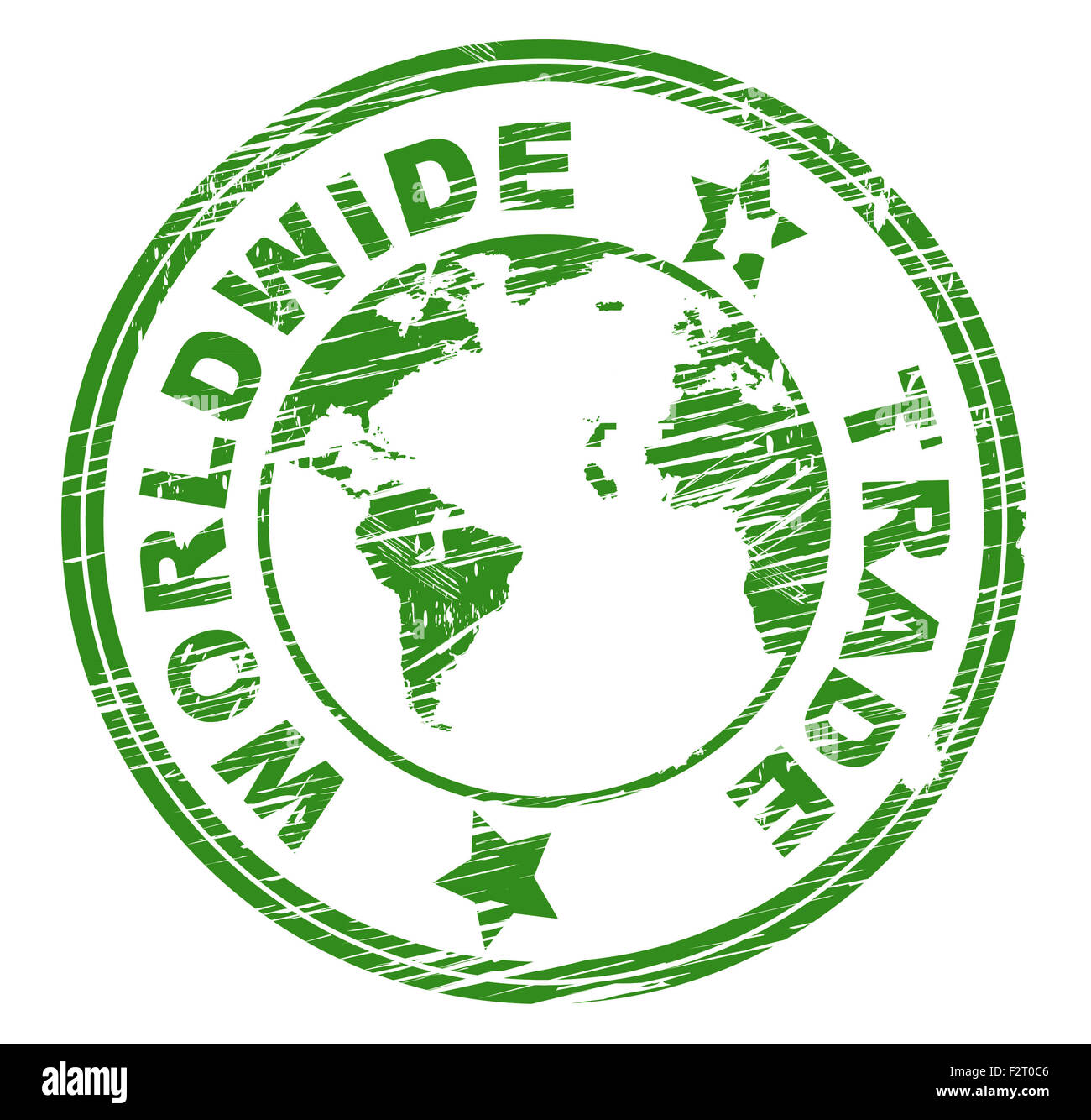 Worldwide Trade Meaning Biz Planet And Globalization Stock Photo - Alamy