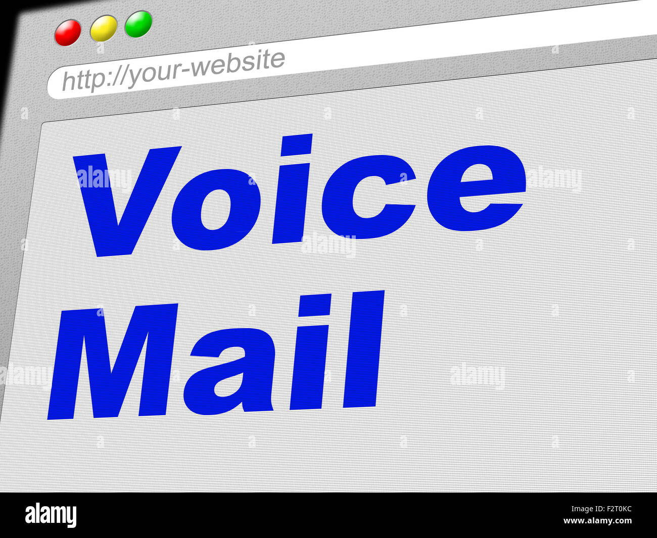 Voice Mail Indicating Answering Machine And Send Stock Photo - Alamy