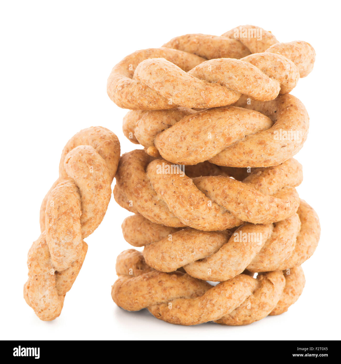 Tasty round olive crackers on white background Stock Photo - Alamy