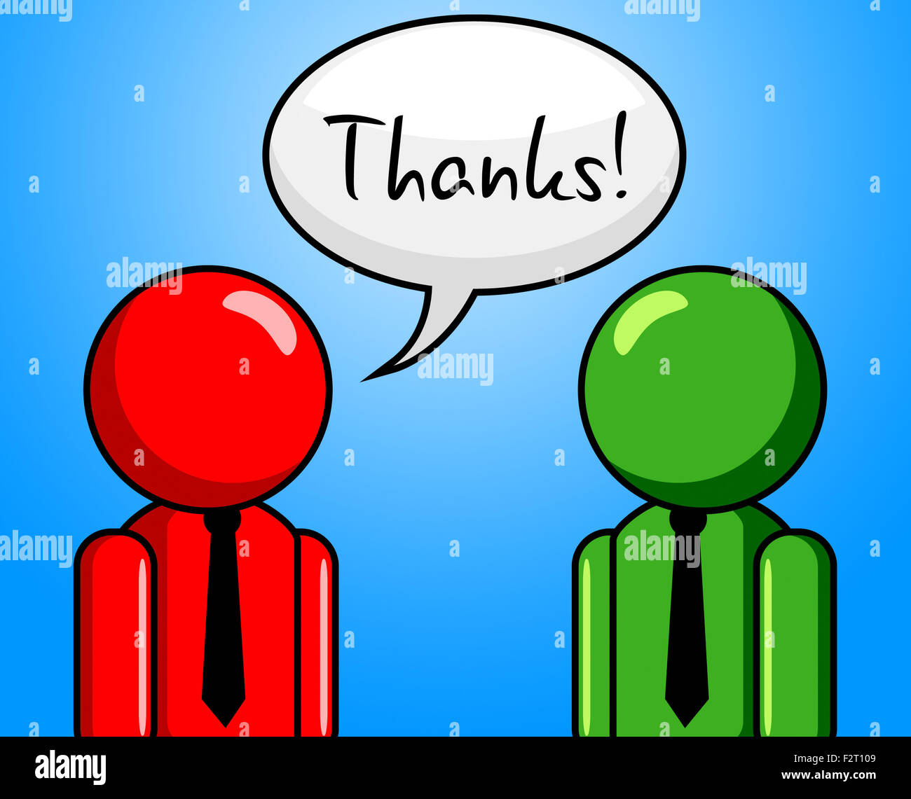 Thanks Conversation Showing Talk Thankfulness And You Stock Photo - Alamy