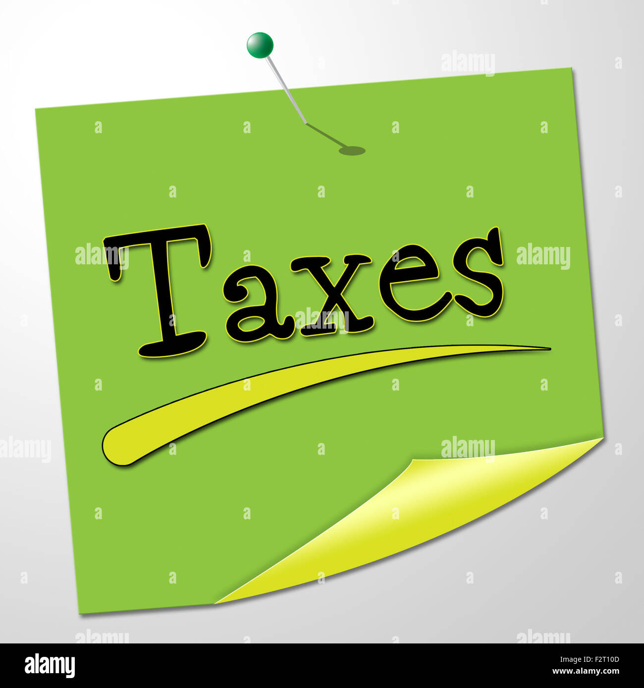 Taxes Note Indicating Correspond Taxpayer And Messages Stock Photo - Alamy