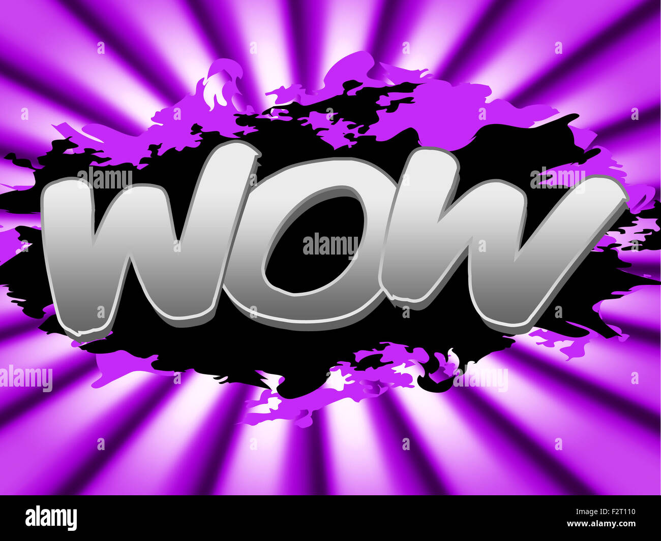 Wow Sign Representing Shock Awesome And Impressed Stock Photo - Alamy