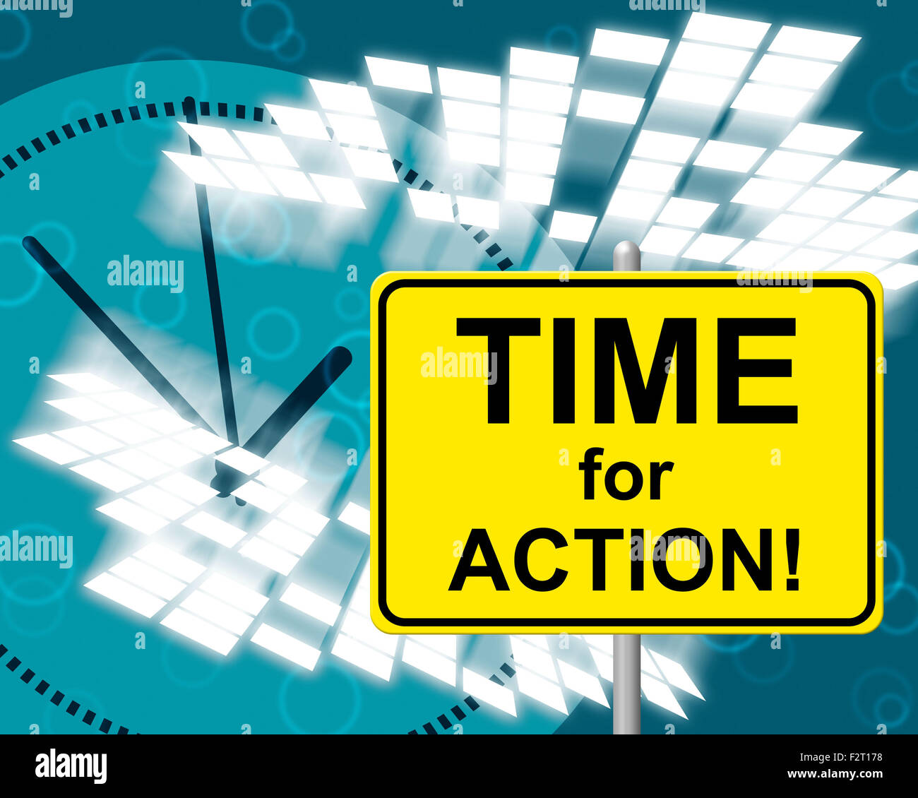 Time For Action Indicating At The Moment And Now Stock Photo - Alamy