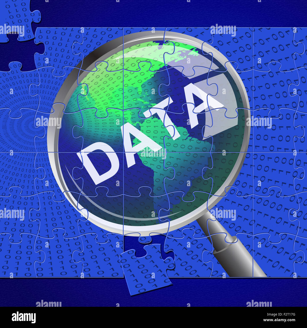 Data magnifier hi-res stock photography and images - Alamy