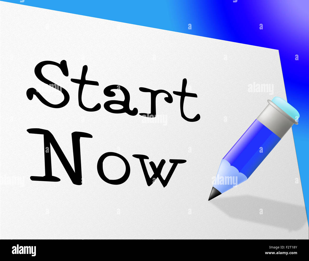 Start Now Representing At The Moment And Now Stock Photo - Alamy