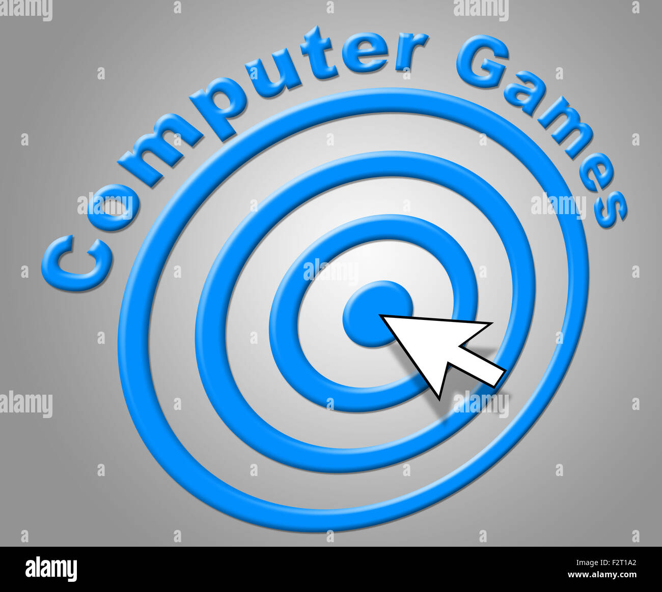 Computer Games Meaning Play Time And Computing Stock Photo - Alamy