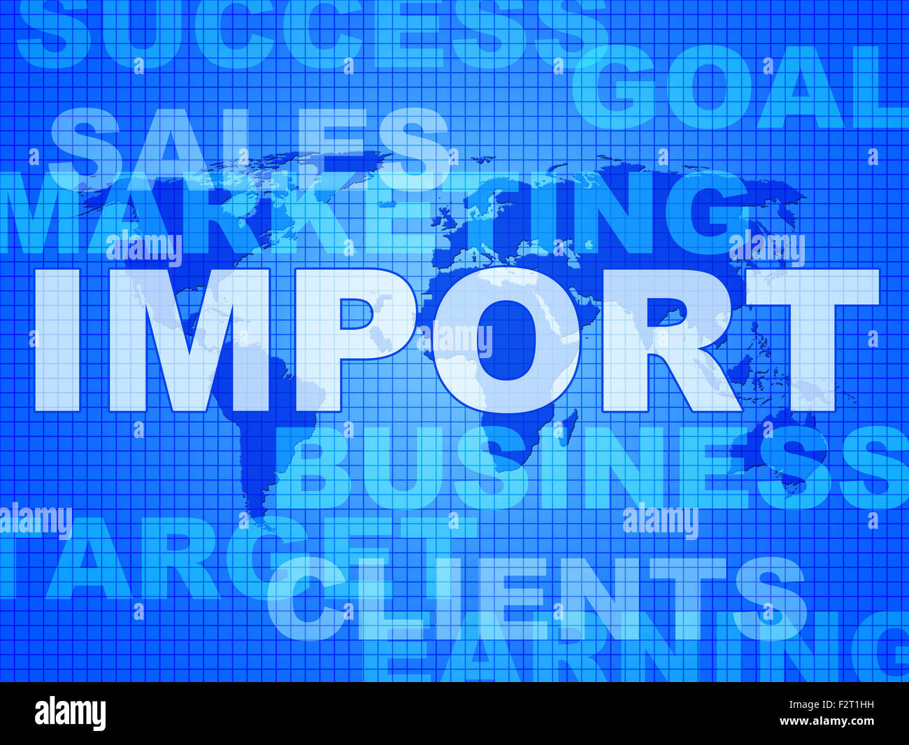 Import Words Indicating Buy Abroad And Commerce Stock Photo - Alamy