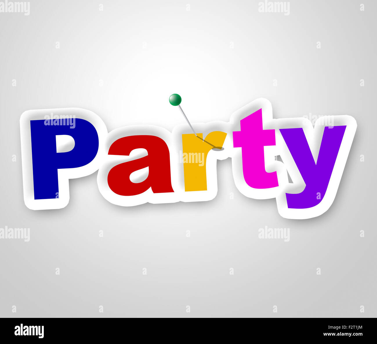 Party Sign Showing Placard Celebration And Cheerful Stock Photo - Alamy